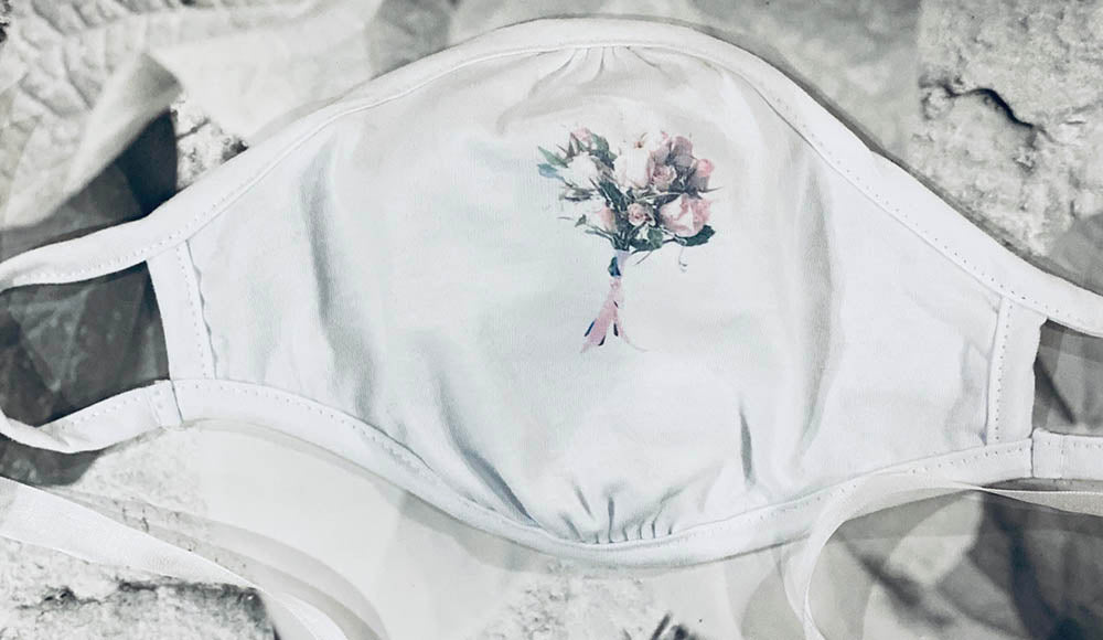 Pink Rose Bouquet Face Mask – Whiteflowers Gallery